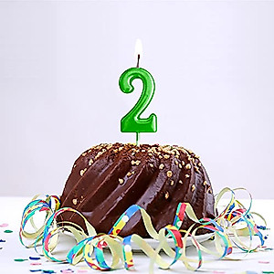 XNOVA Green Birthday Candles 5 Candle 5th Five Years Cake Bady Roman Numberal Cool Number Candle No 50 51 52 53 54 55 56 57 58 59