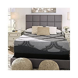 Signature Design by Ashley 1100 Series Traditional 11 Inch Firm Mattress in a Box for Pressure Relief, Queen, Light Gray