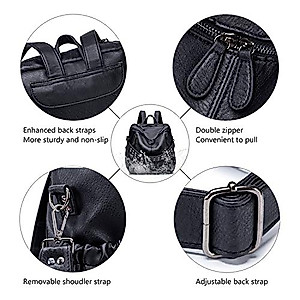 Roulens Women Backpack Purse Fashion Leather Large Ladies Shoulder Bags Travel Backpack Purse for Women