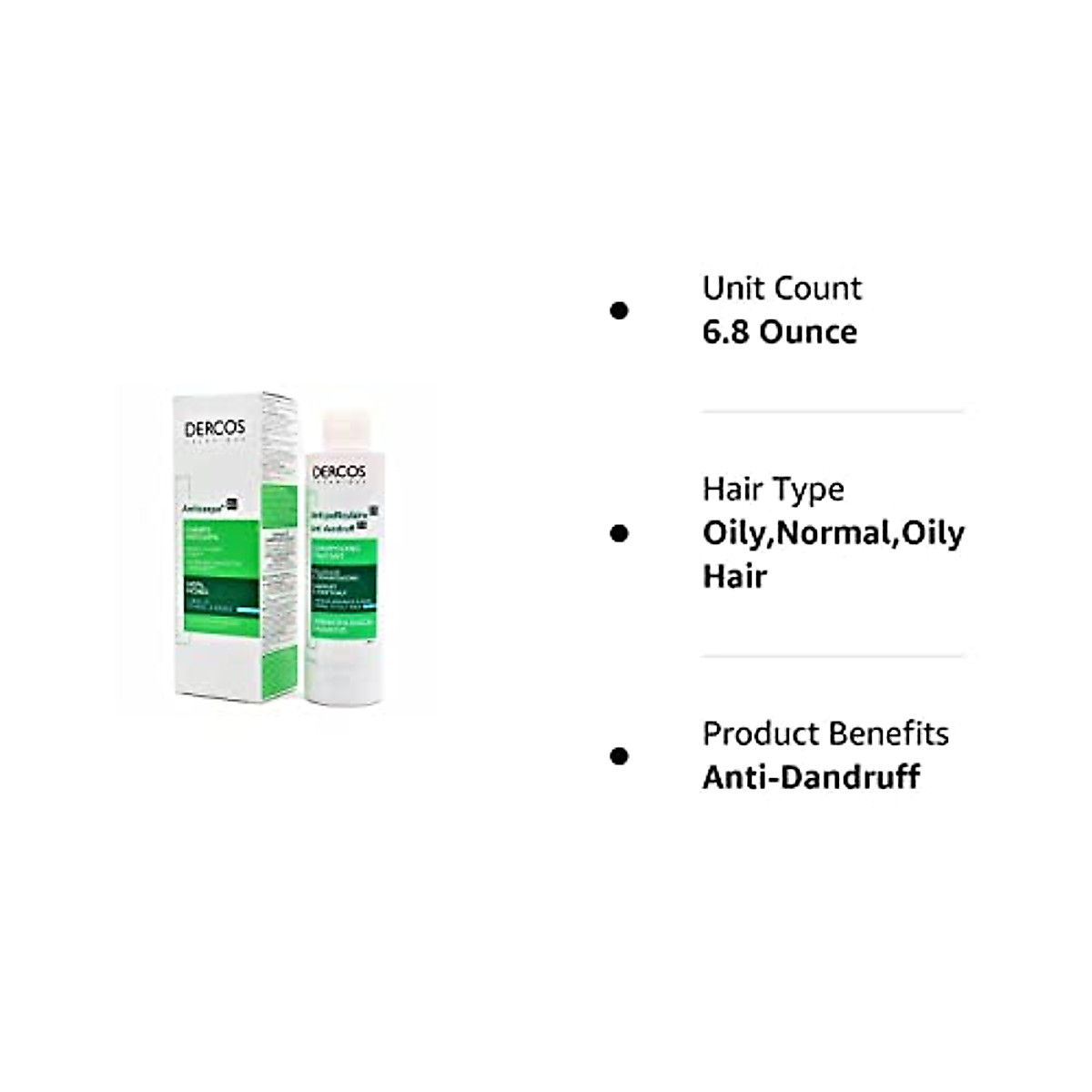 Lom-style VIchy DERCOS Anti-Dandruff DS Shampoo for Normal to Oily Hair 200ml, 6.76oz (4276-4607-4449) Model (12705-18549)