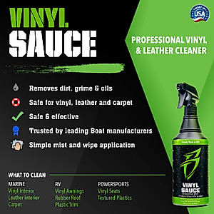 Boat Bling VS-0032 Vinyl Sauce Premium Vinyl and Leather Cleaner, 32 Oz., for Boats, RVs, Powersport Vehicles and More