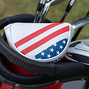Craftsman Golf Stars and Stripes USA Semi Half-Mallet Headcover for Scotty Cameron Odyssey Taylormade Rossa Putter (for Center Shaft Putter)