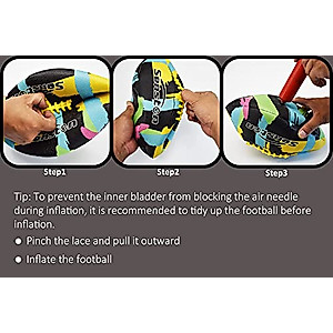 Senston Football Official Size 9/ Premium Composite Leather High School Size Football with Pump