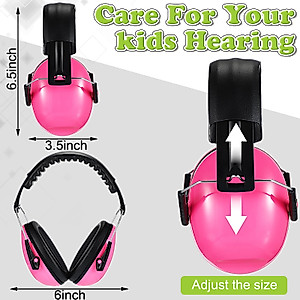 6 Pcs Kids Ear Protection Earmuffs Noise Canceling Headphones Adjustable Ear Muffs Noise Reduction Headphones for Autism Children (Blue,Green,Pink)