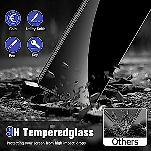 [2+2 Pack] Galaxy S21 Ultra Screen Protector with Camera Lens Protector, 9H Hardness Tempered Glass Ultrasonic Fingerprint Support 3D Curved No Bubbles for Samsung Galaxy S21 Ultra 5G 6.8 Inch