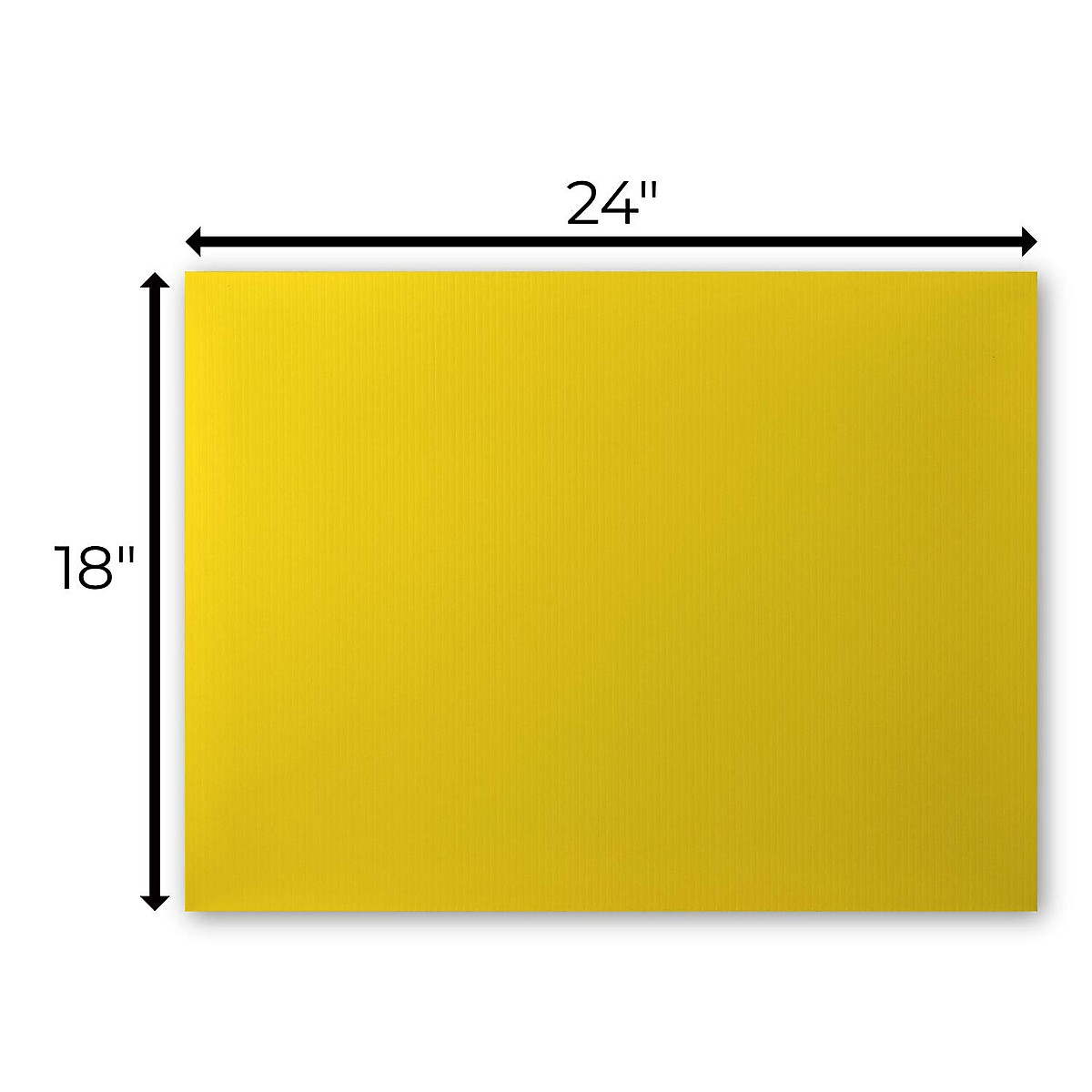 10 Quantity Blank Yellow Yard Signs 18x24 with H-stakes for Garage Sale Signs, For Rent, Open House, Estate Sale, Now Hiring, or Political Lawn Sign