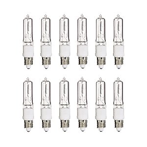 Satco S3109/12 250-Watt T4.5 Halogen Light Bulb, E11 Base, 12-Pack