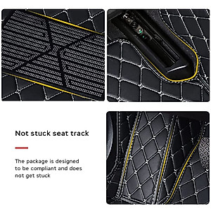 Car Floor Mats for Dodge Journey 7seat 2009-2017,Leather Luxury Floor Liner All Weather Protection Carpet,red and Black