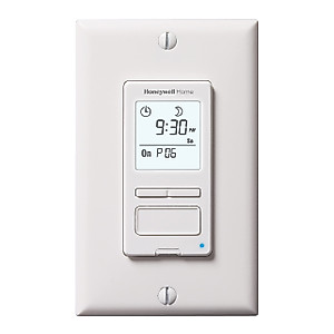 Honeywell Home RPLS540A1002 RPLS540A ECONOSwitch Programmable Timer Switch, White (Requires 40 W Minimum)