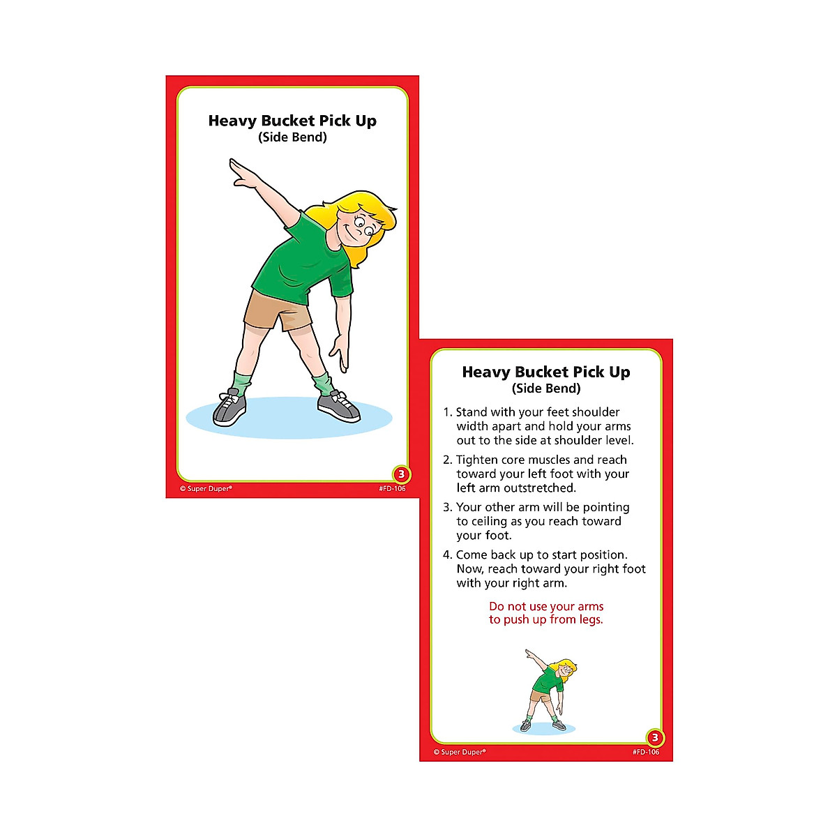 Super Duper Publications | Upper Body and Core Strength Fun Deck | Occupational Therapy Flash Cards | Gross Motor Movement Activity | Educational Learning Materials for Children