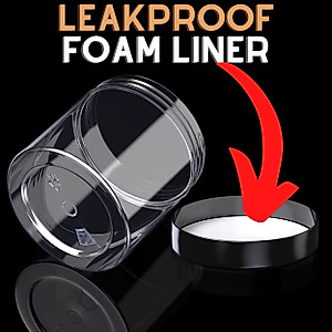 ZAVBE 4oz Container with Lids 50 Pack Clear Plastic Round Storage Jars Tall Height 6.2cm for Refillable Liquid and Solid Body butter