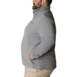 Columbia Men's Steens Mountain 2.0 Full Zip Fleece Jacket, Light Grey Heather, Medium