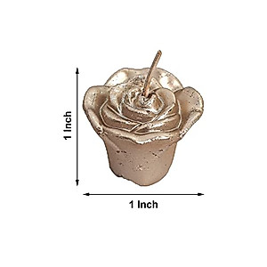 Efavormart Set of 12 Rose Gold Mini Floating Rose Candle Ideal for Aromatherapy Weddings Party Favors Home Decoration Supplies