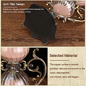 RUNLAIKEJI Hourglass Timer 30/60 Minutes,Heart-Shaped Sand Timer Rotating Hourglass, 10.6 inch Metal Giant Hourglass, Decorative Hourglass, Suitable for Kitchen Office Desk Bedroom（Pink/Purple）