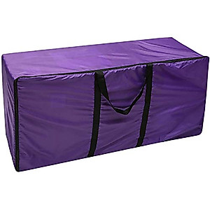 Padyrytu Hay Bale Storage Bag, 420D Large Tote Hay Bale Carry Bag, Foldable Portable Horse and Livestock Hay Bale Bags with Zipper Waterproof, Fits for Tree Storage (45''x 14'' x 23'') Purple
