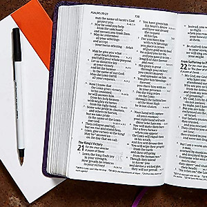 CSB Large Print Personal Size Reference Bible, Purple LeatherTouch, Red Letter, Presentation Page, Cross-References, Full-Color Maps, Easy-to-Read Bible Serif Type