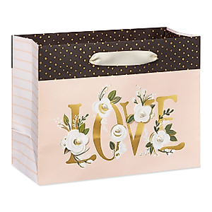 Papyrus 9" Medium Gift Bag (Love) for Weddings, Bridal Showers, Birthdays, Baby Showers and All Occasions (1 Bag)