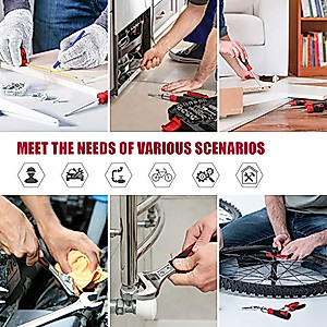 Eastvolt 218-Piece Household Tool Kit, Auto Repair Tool Set, Tool Kits for Homeowner, Plier, Screwdriver Set, Socket Kit and Toolbox Storage Case,Black + Red