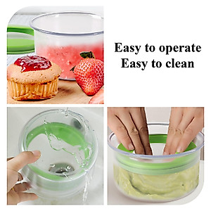 Defresit 2Pcs Guacamole Keeper-4 Cups with Airtight Lid Fresh Longer Guacamole Saver Food Storage Containers for Dips-