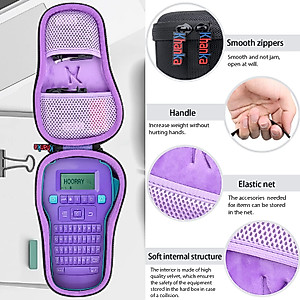 khanka Hard Travel Case Replacement for DYMO COLORPOP Color Label Maker | LabelManager 160 Portable Label Maker (Internal Purple)