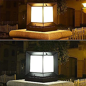 KLFJFD Solar Lights Outdoor,LED Solar Pillar Lamp Modern Simple Metal Aluminum Outdoor Post Light,Villa Park Home Garden Decoration