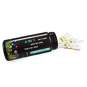 200 Aquarium Test Strips - for Fish Tank or Pond - Lowest Price Per Strip On Amazon! - High Accuracy - Tests for Nitrate, Nitrite, PH, and Water Hardness - Aquarium Water Test Kit