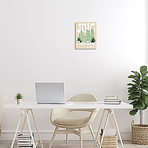 Stupell Industries NYC Plant Shop Est. 1965 Retro Green Skyline, Design by Daphne Polselli Wall Plaque, 10 x 15