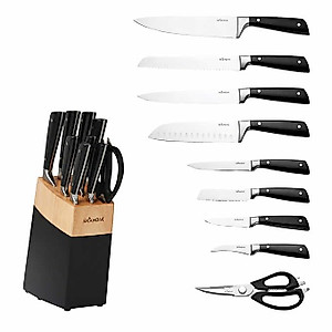 Skandia Constract 10-piece Knife Block Set, Medium, Silver