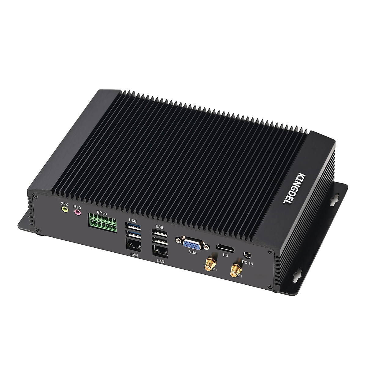 KINGDEL Mini PC i5 CPU, 6xCOM Industrial PC,8GB RAM 128GB SSD, 4096x2304, 4xUSB 3.0, 2xLAN, GPIO, HD Port, VGA
