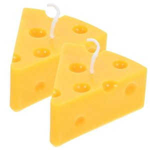 2pcs Scented Candle Set, Cheese Shaped Scented Candles Photo Props Decorative Candle for Home Scented Birthday for Women