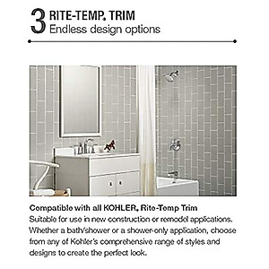 KOHLER 8304-K-NA Rite-Temp Pressure-Balancing Valve Body and Cartridge Kit, Shower Valve System, 6.25 5.25 5.50