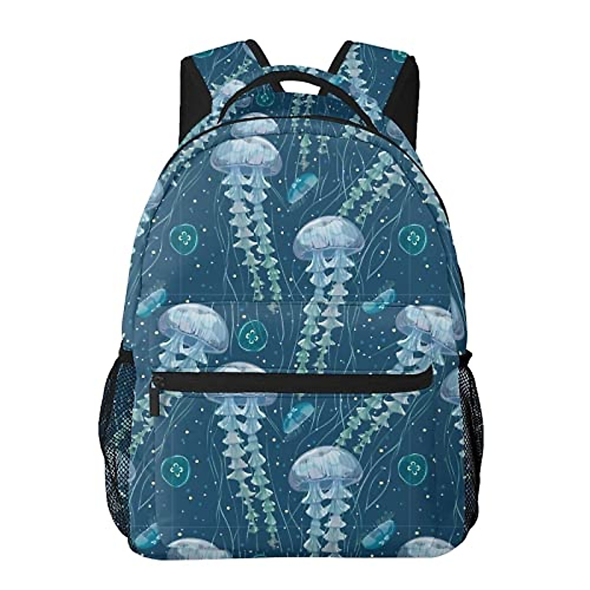 ASYG Jellyfish Backpack Cute Laptop Backpack Women Tablet Bag Funny Travel Bag Fish Laptop Bag