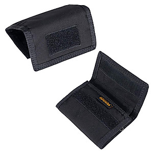 EXCELLENT ELITE SPANKER Nylon Trifold Wallet for Men ID Card Holder Tactical Military Wallet with Coin Pocket Outdoor Wallet(Black)