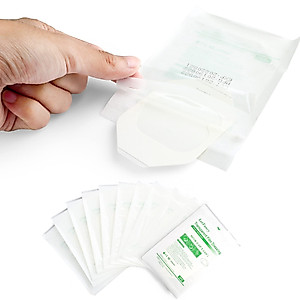 LotFancy Transparent Film Dressing, 2.37" x 2.75", 110PCS, Waterproof Wound Cover Bandage, Adhesive Tape Pads for Tattoo Aftercare, IV Catheters, Post-Surgical, Medical Appliance