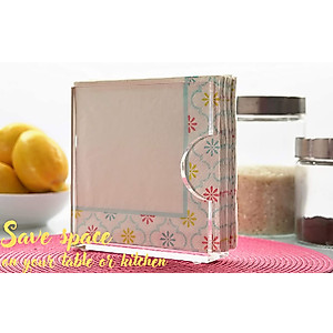 Acrylic Napkin Holder for Tables - Clear Napkin Holders For Wedding Lunch Dinner - Vertical Space Saving - Safe Sturdy - Modern Contemporary Elegant, 6.25 In x 6.25 In