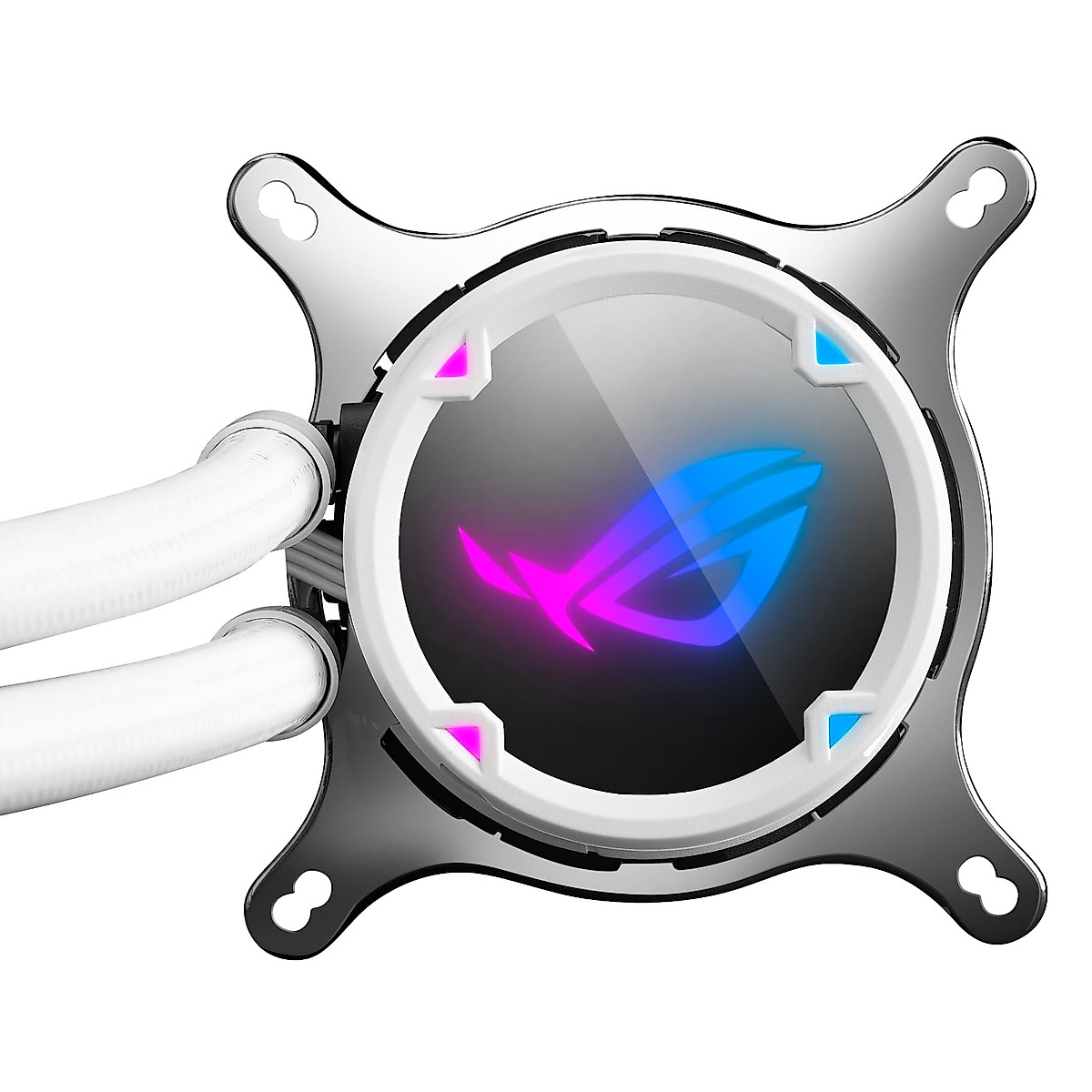 ASUS ROG Strix LC RGB White Edition All-in-One Liquid CPU Cooler (Aura Sync, 3X ROG 120mm Addressable RGB Radiator Fans, White) 360mm