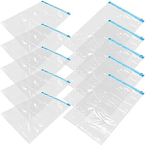 Veemoon Compression Bags 10pcs Travel Space Saver Bags Vacuum Storage Bags Roll-up Sealer Bags No Vacuum Pump Needed for Clothes Bedding Luggage Packing
