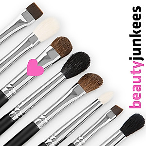 Pro Shader Eyeshadow Brush - Beauty Junkees pro All Over Short Flat Shader Eye Shadow Brush for Lid, Dense Rounded Bristles to Pack and Blend Powder Cream Eye Shadow on Eyelid and Crease