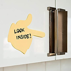 KKMO Fold Write Handy Notes Hand Shaped Sticky Notes Sticker 90 Sheets (Yellow Handy)