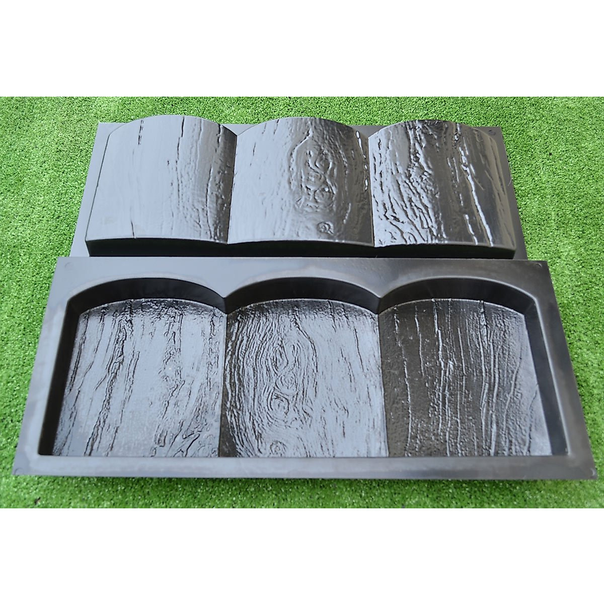 2 Pieces Edge Old Wood Board Stone MOLDS Edging Border Mould Garden Path #BR03