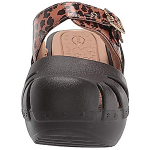 Dr. Scholl's Shoes Women's Dance On Clog, Brown Leopard, 7