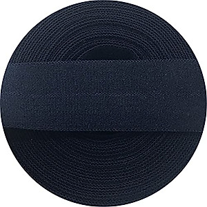 30 Yards 0.8 Inch Black Lace Trim Lace Ribbon Elastic Band Cotton Long Lace Trim by The Yard Wide Fold Over Spandex Elastic Ribbon for Sewing Lace Trim Waist Band Garment Accessory