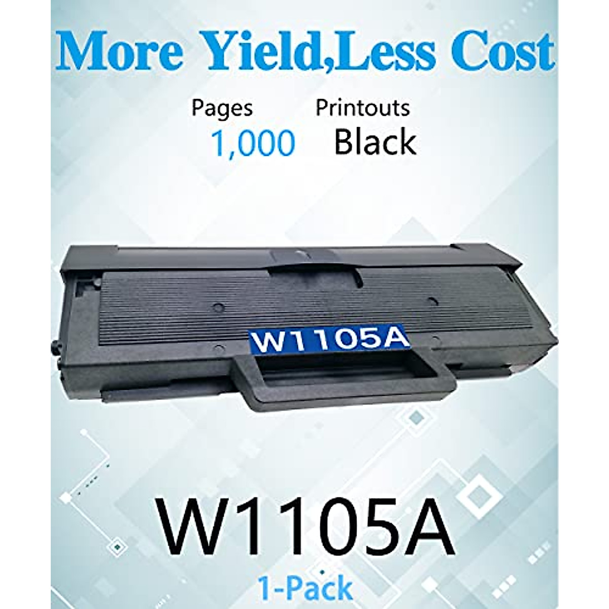 MM MUCH & MORE Compatible Toner Cartridge Replacement for HP 105A W1105A to use for Laser Pro MFP 137fnw 107a 107w 135a 135w Printers (1-Pack, Black)