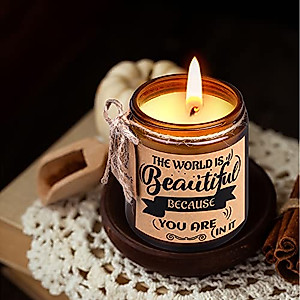 Scented Candles Gift for Women,Candle for Home Scented Funny Birthday Gift Set for Best Friend,Natural Organic Soy Wax Aromatherapy Lavender Vanilla Large Fall Candle for Her Him Stress Relief