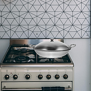 Stainless Steel Seafood Pot with Handle Cooking Pot Steel Frying Pan Flat Base Hot- pot for Noodle Ramen Dry Cooking Pan