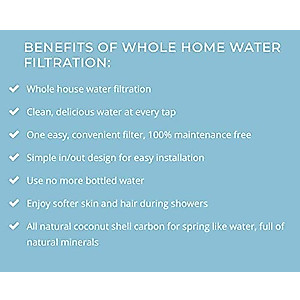 Filtersmart Whole House Water Filter System & Salt Free Water Softener Combo, Filters Chlorine & Sediment Filtration for 1-3 Baths, 12 GPM, 1 Million Gallons