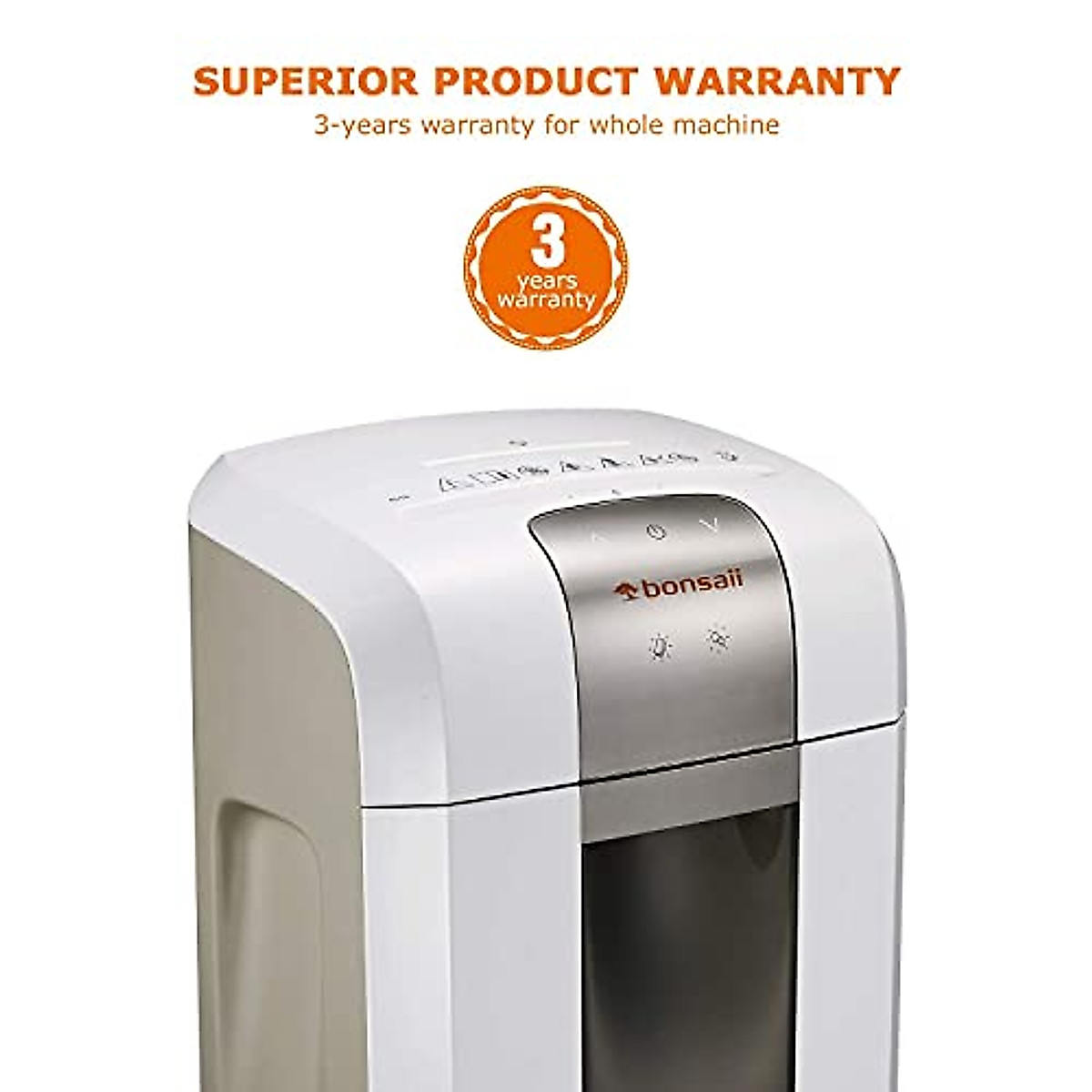 Bonsaii Evershred Pro 6-8 Sheets Super Micro-Cut Paper Shredder, 60 Mins Non-Stop Running, P-5 High Security, Ultra-Quiet Home Office Shredder for Documents/Mails/CDs/Cards, 4.2 Gallons Pullout Bin