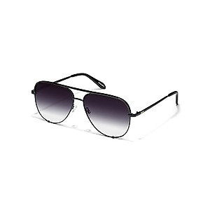 Quay - Sunglasses for Men & Women, Aviator Lenses with UV Protection, Oversized Sunglasses (High Key Extra Large, Black)