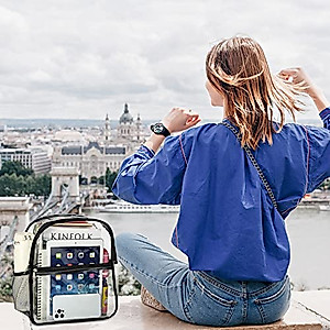 2 Pieces Clear Backpack Stadium Approved Clear Sling Bag Clear Mini Backpack Transparent Backpack See Through Backpack for Women Adults and Teens