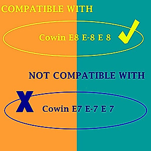 TaiZiChangQin Upgrade Thicker Ear Pads Cushion Memory Foam Replacement Compatible with Cowin E8 E-8 E 8 Headphone (Gray Fabric Earpads)